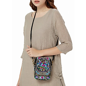 Vintage Travel Small Crossbody Bag for Women, Fashionable Cell Phone Purse Wrist-let Handbag