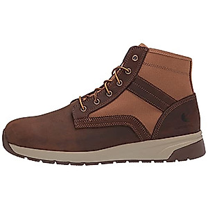 Carhartt mens Force 5" Lightweight Sneaker Soft Toe Ankle Boot, Brown Leather & Tan Duck, 10 US