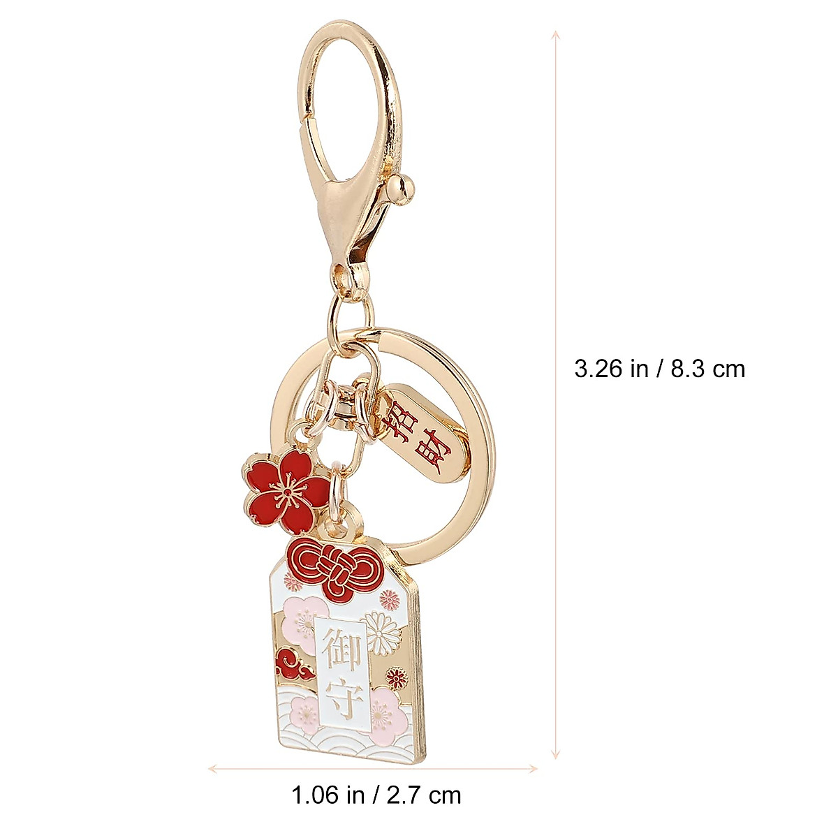 Lucky Cat Keychain Maneki Fortune Japanese Cat Keyring for Car Purse Backpack Handbag Birthday (Style 3)