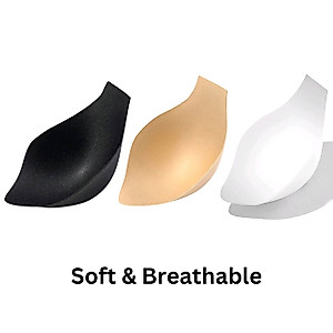 Men Bulge Enhancing Underwear Cup Sponge Pad for Underwear Swimwear Boxers Briefs Trunks Penis Enlargement Cup (Black Beige White)