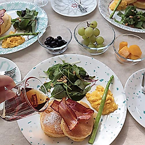 Corelle J106-TRT CP-1648 Small Plate, Plate, Plate, Shatter-Resistant, Lightweight, Microwave Safe, Oven Safe, Dishwasher Safe, Terrazzo Verde