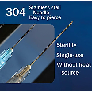 22 Gauge Needle（100Pack）22g 1.5 Inch Needle Luer Lock for Scientific Labs，22g Needle