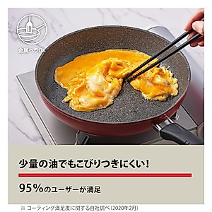 Ballarini Z1027-898 Monterosso Frying Pan, 10.2 inches (26 cm), Made in Italy, Granitium, 5 Layer Coating for Gas Frying Pot, Special for Gas Fire, Japanese Official Sale