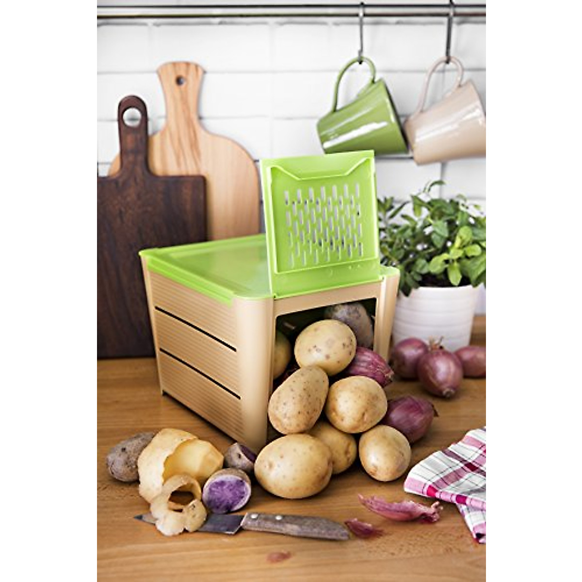 Snips Potato Keeper, 10.04" x 7.87" x 6.89", Green
