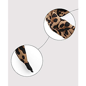 Leopard Print Headband for Women Girls, Wide Knotted Bow Headbands Leopard Print Headband Cheetah Hairband Hair Accessories Head Band Wrap