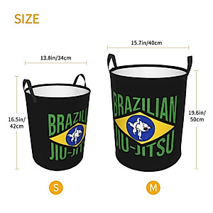 Brazilian ​Jiu Jitsu Clothes Hamper Dirty Clothes Storage Basket Foldable with Handles Laundry Basket, for Bedroom, Bathroom Small