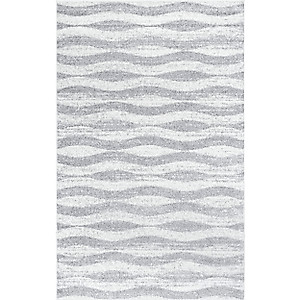 nuLOOM 3' x 5' Performance Indoor Area Rug, Non-Shed, Power Loomed High-Traffic Area Rug for Living Room, Bedroom, Home, Tristan Grey