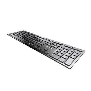 Cherry KW 9100 Slim Wireless Keyboard Rechargeable with SX Scissor Mechanism, Silent keystroke Quiet Typing with Thin Design for Work or Home Office.