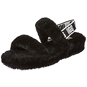 UGG Women's Oh Yeah Slipper, Black, 10