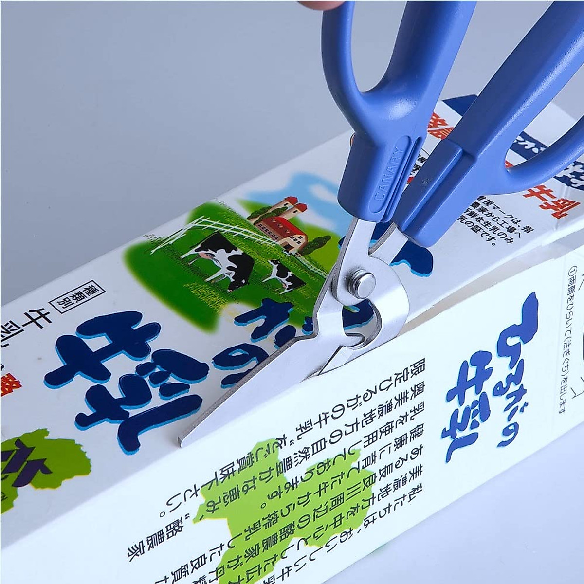 CANARY Milk Carton and Paper Packing Scissors for Craft and Recycle Blue