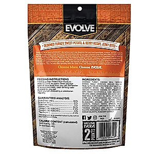 Evolve Grain Free Turkey, Pea, and Berry Jerky Bites Dog Treats