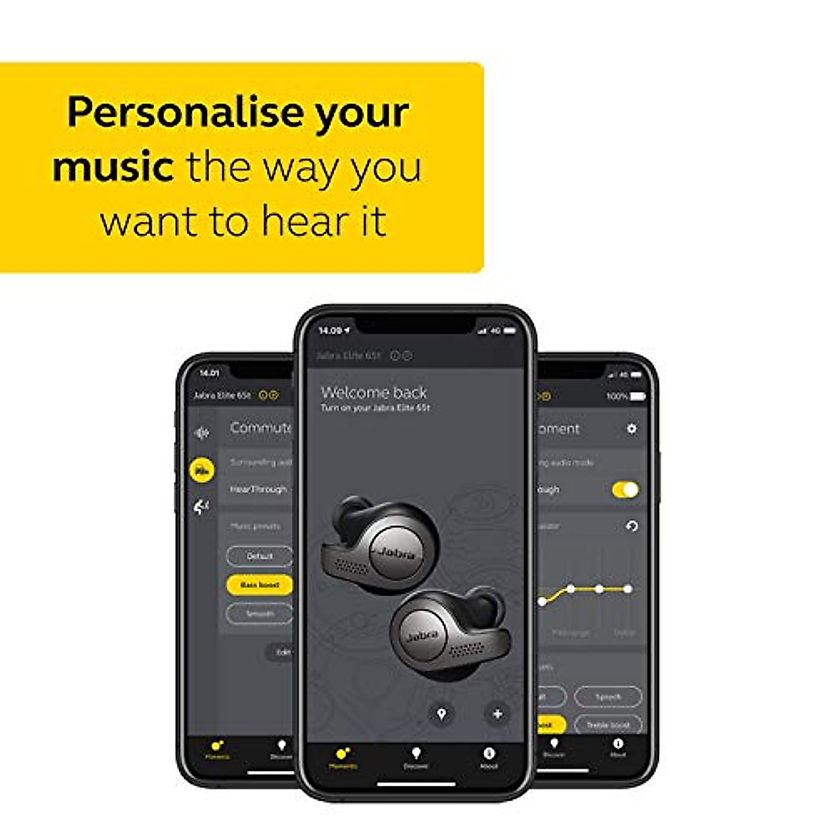 Jabra Elite 65t Earbuds – Alexa Built-In, True Wireless Earbuds with Charging Case, Titanium Black – Bluetooth Earbuds Engineered for the Best True Wireless Calls and Music Experience