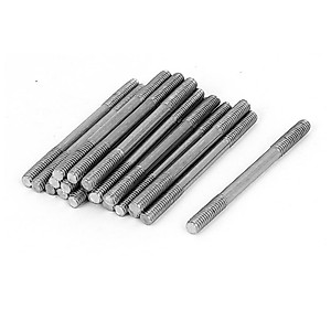 uxcell M4x50mm 304 Stainless Steel Double End Threaded Stud Screw Bolt 20pcs