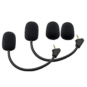 TNE 2 Pack Replacement Game Mic Microphone Boom for 2nd Version Wired Kingston HyperX Cloud 2 II Cloud Core Cloud Pro CloudX PS4 Xbox One Nintendo Switch Computer PC Gaming Headsets