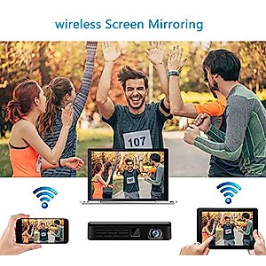 ROMIX Mini Portable Pocket Smart Projector with DLO,HD-in and HD 4K decoding,Compatible with Android,iPhone and Windows