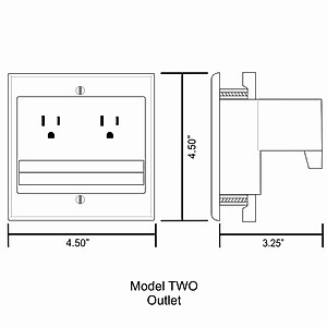 PowerBridge TWO-PRO-H2 Dual Outlet Recessed In-Wall Cable Management System and Two 10-Foot High-Speed HDMI Cables (Latest Standard) Bundle