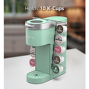 Gevoli K Cup Organizer for Single Serve Keurig K-Mini and K Mini PLUS Coffee Makers - Space Saving Modern Acrylic Kcup Pod Holder (10 Pod Capacity)