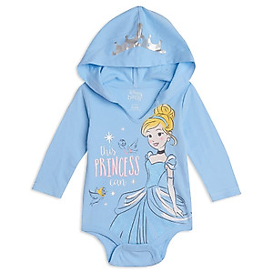Disney Princess Cinderella Belle Ariel Infant Baby Girls 3 Pack Cuddly Bodysuits Multicolored 18 Months