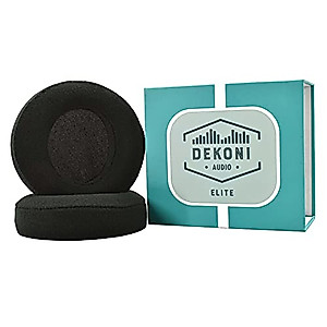 Dekoni Audio Replacement Ear Pads for The Philips Fidelio X2HR Headphones, Elite Velour, Black