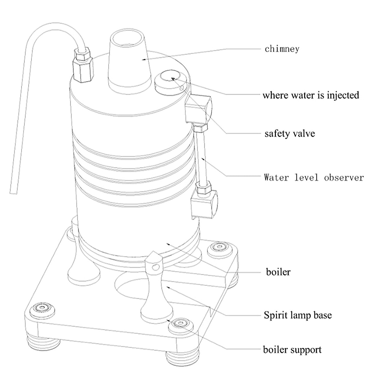 NU3VITA 210ml Boiler Model for Steam Engine