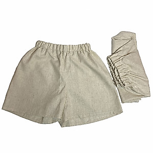 Set of hemp briefs with an elastic band of 2 pieces,drawstring briefs - loose fit boxers for men Elastic Waistband Underwear Boxer Shorts ((XL) 36-38 inch waist)