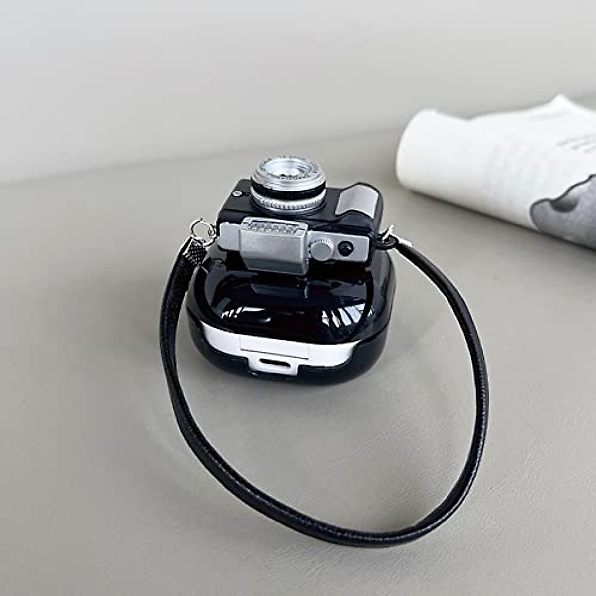 Compatible with Samsung Galaxy Buds2 pro(2022)/Galaxy Buds Live/Galaxy Buds pro/Galaxy Buds 2 Charging Box,3D Camera Can Light Up Silicone Earphone Case with Keychain