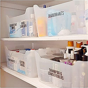 Talented Kitchen 162 Bold All Caps Laundry Room Labels Set. White Labels on Clear Backing. 162 Laundry, Linen Closet & Cleaning Supplies Vinyl Stickers. Organization Storage System