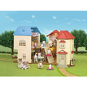 Calico Critters Sky Blue Terrace Gift Set, Dollhouse Playset with Figures, Furniture and Accessories