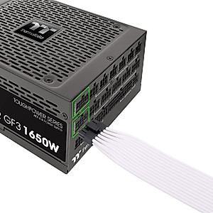 PCIe 5.0 Cable, 16AWG ATX 3.0 12VHPWR PCIE Cable, 600W Male to Male 16 (12+4) Pin PCIE5 Cable for RTX 4090TI, 4080TI, 3090TI, Compatible for MSI, Gigabyte, GameMax, Thermaltake Power Supply, White