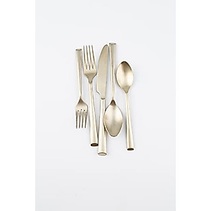 Cambridge Silversmiths Gilda Champagne Satin 20-Piece Flatware Set, Service for 4