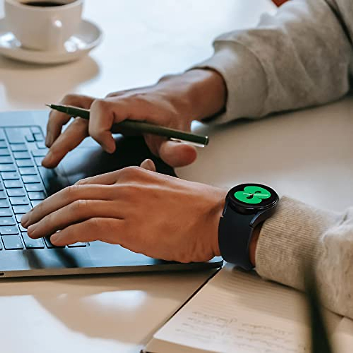 EZMVZKU No Gap Watchband for Samsung Galaxy Watch 7/6/5/4/FE 40mm 44mm, Sport Silicone Strap for Samsung Galaxy Watch 6 Classic 5 Pro 4 Classic 42mm 43mm 45mm 46mm 47mm Bands