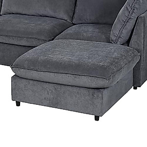 Oversized Modular Sectional Sofa Set,Extra Large U Shaped Convertible Couch with Reversible Chaise and Movable Ottoman,Free Combination Symmetrical Sofa&Couches Bed for Living Room Office