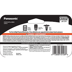 Panasonic CR2032 3.0 Volt Long Lasting Lithium Coin Cell Batteries in Child Resistant, 4 Pack & Panasonic CR2025 3.0 Volt Long Lasting Lithium Coin Cell Batteries in Child Resistant, 10 Pack