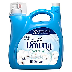 Downy Cool Cotton Liquid Fabric Conditioner (Fabric Softener), 164 Fl Oz, 190 Loads