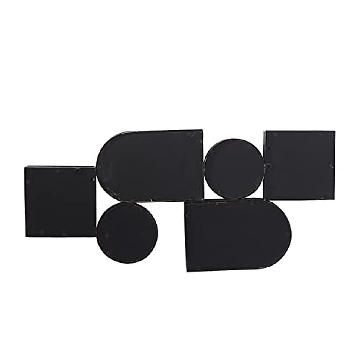 Deco 79 Bamboo Geometric Shapes Wall Decor with Metal Wire Frames, 37" x 2" x 17", Brown