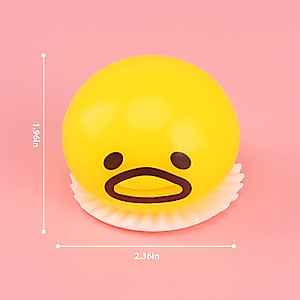 4-Pack Yellow Round Vomit Sucking Lazy Egg Yolk, Vomit Egg Yolk, Stress Relief Toys (8 Packs of Egg Liquid)