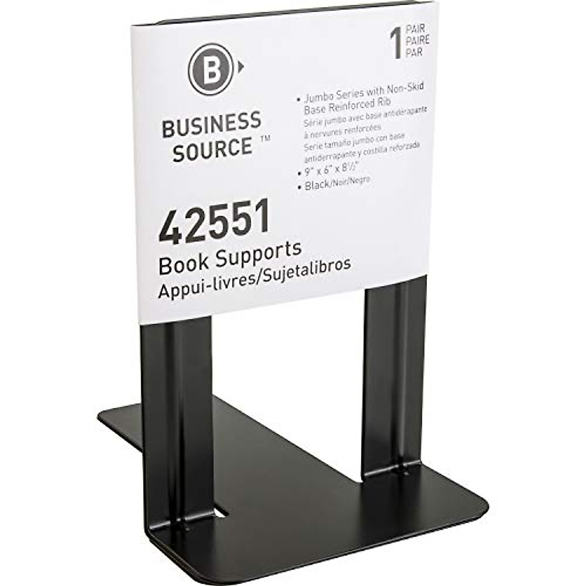 Business Source Bookends Desktop Book Stand, 2/PR (42551)