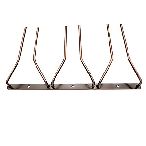 Abcsea 1 Piece Wine Glass Rack Under Cabinet, Wine Glass Rack Copper, Stemware Rack, Wine Glass Holder, Goblet Wine Rack With Screws, 22cm 3 Rows