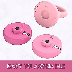 Adjustable Kettlebell - 5 lbs, 8 lbs, 12 lbs Kettlebell Weights Set for Home Gym - Pink