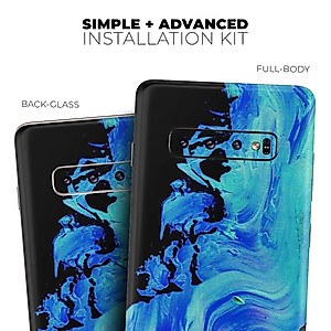 DesignSkinz Liquid Abstract Paint V46 Protective Vinyl Decal Wrap Skin Cover Compatible with The Samsung Galaxy S20 (Screen Trim & Back Glass Skin)