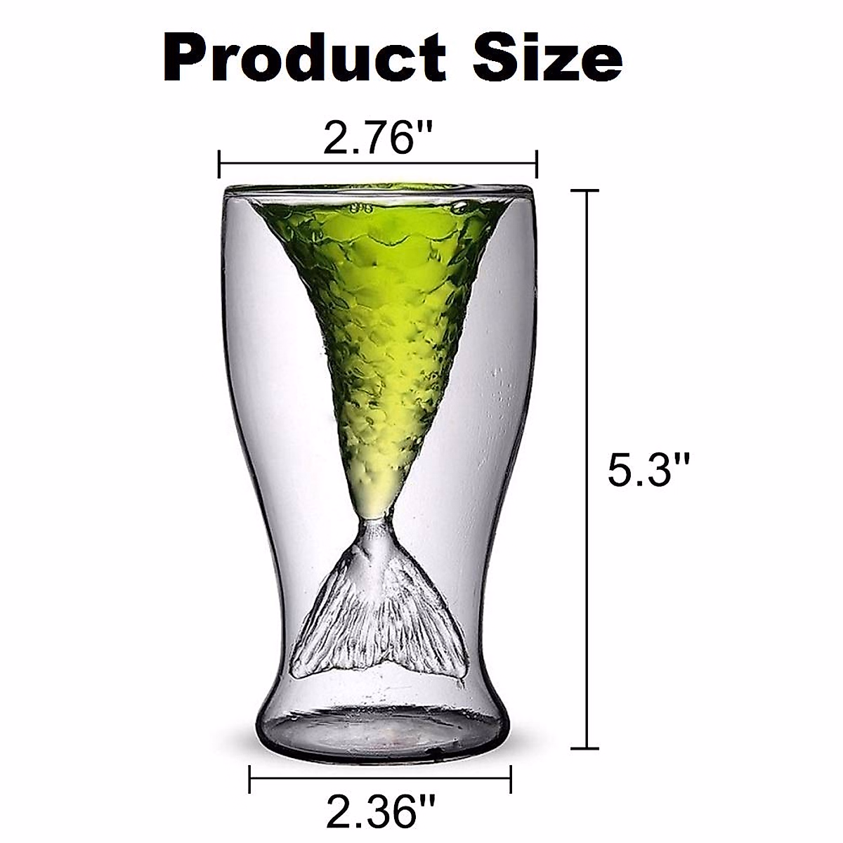 Mermaid Gifts, 2 Pack 3.4oz Mermaid Tail Cup Mug for Women Girls, Creative Shot Glasses Drinking Tumbler for Cocktail Whiskey, Little Mermaid Adult Gift for Mother's Day Birthday Bridal Shower Wedding