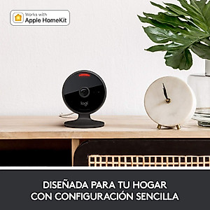 Logitech Circle View Weatherproof Wired Home Security Camera with Logitech TrueView Video, 180° Wide Angle, 1080p HD, Night Vision, 2-Way Audio, Tilt Encrypted, Apple HomeKit Secure Video (Renewed)