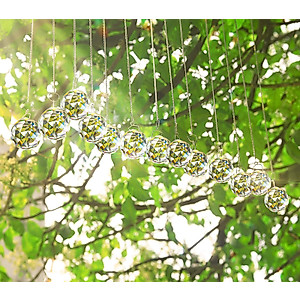 MerryNine 30mm/1.18" 20pack Crystal Ball Prism Sunshine Catcher Rainbow Pendants Maker, Hanging Crystals Prisms for Windows, for Feng Shui, for Gift (Clear)