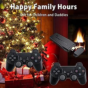Wireless Retro Game Console, New Game Stick Lite 2023 Best Childhood Memories, Plug and Play Video Game Stick Built in 10000+ Games,9 Emulator Console,Dual 2.4G Wireless Controllers,4K HDMI Output