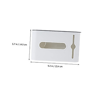 Housoutil 3 Pcs Box Garbage Bag Storage Box Wall Mount Shelf Food Wrap Dispenser Wall Garbage Bag Dispenser Plasticbag Holder Wall Mounted Shelves Car Mount Extractive Kitchen Paper White Pp