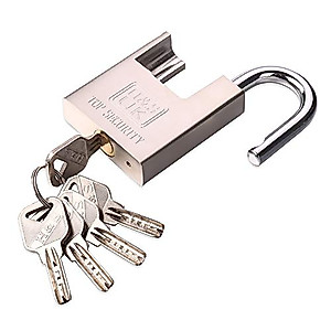 H&S High Security Padlock with Key - 60mm Pad Lock & 5 Keys - Heavy Duty Storage Unit Locker for Indoor & Outdoor