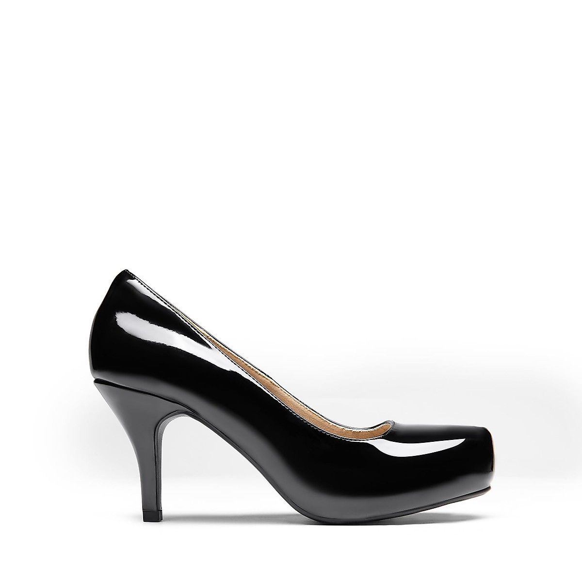 DREAM PAIRS Tiffany Women's New Classic Elegant Versatile Low Stiletto Heel Dress Platform Pumps Shoes,Size 9,Black/Pat,TIFFANNY