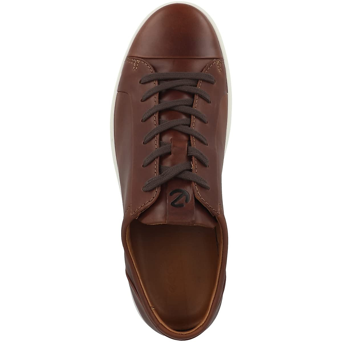 ECCO Men's Soft 7 City Tie Sneaker, Cognac, 10-10.5
