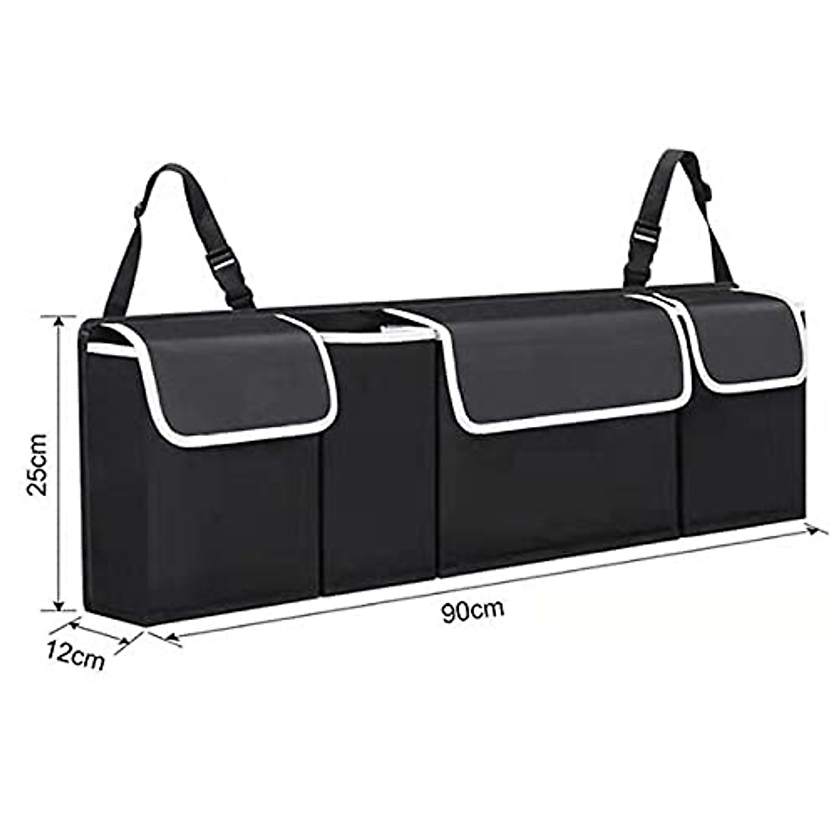 KOWMsnh Closet Mounted Storage Car Organizer Trunk Storage Backseat Trunk Organizer Car Accessories Portable Car Storage Black for Auto Hanging Seat Back Boxs