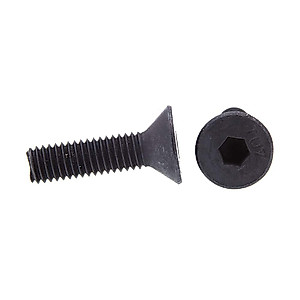 Prime-Line 9173318 Socket Cap Screws, Flat Head, Hex (Allen) Drive, #10-32 X 3/4 in, Blk (50 Pack)